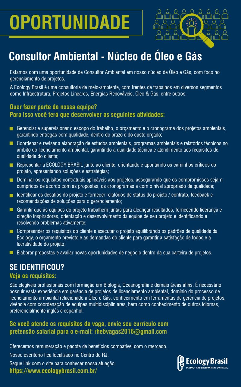 Ecology-Brasil - Programa de Acompanhamento de Egressos do Curso de ...